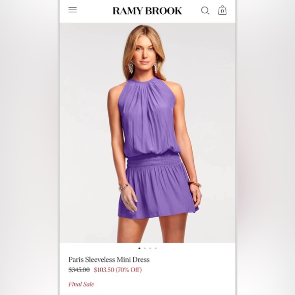 Ramy Brook | Dresses | Ramy Brook New York Blue Mini Dress | Poshmark